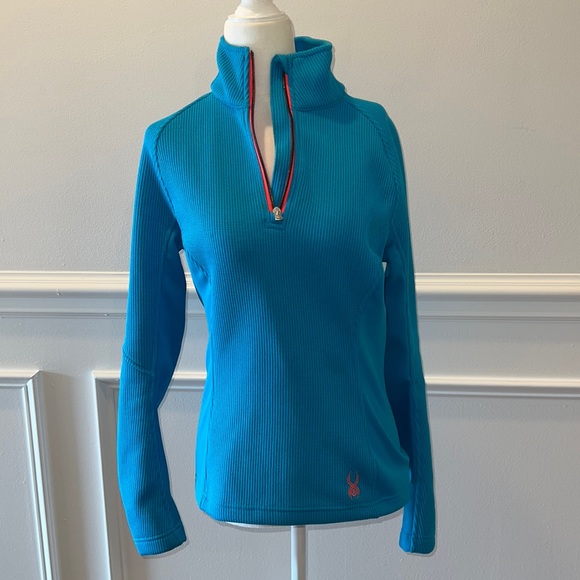 Spyder | Sweaters | Spyder Light Blue Quarter Zip Fleece Core Sweater ...